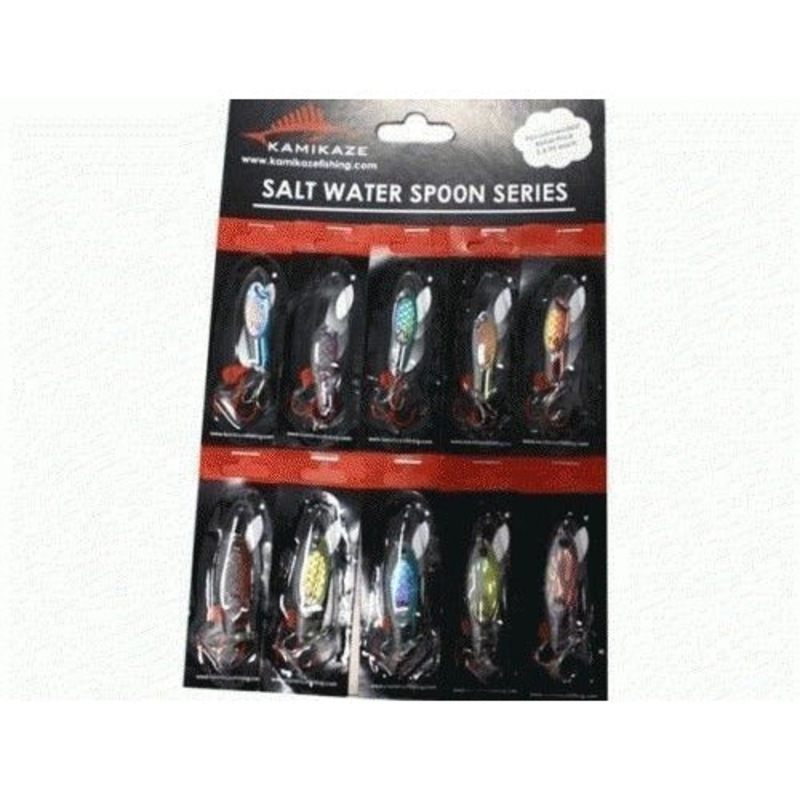 Buy Kamikaze Saltwater Spoon Lures - 3A ( 10 Pack ) - MyDeal