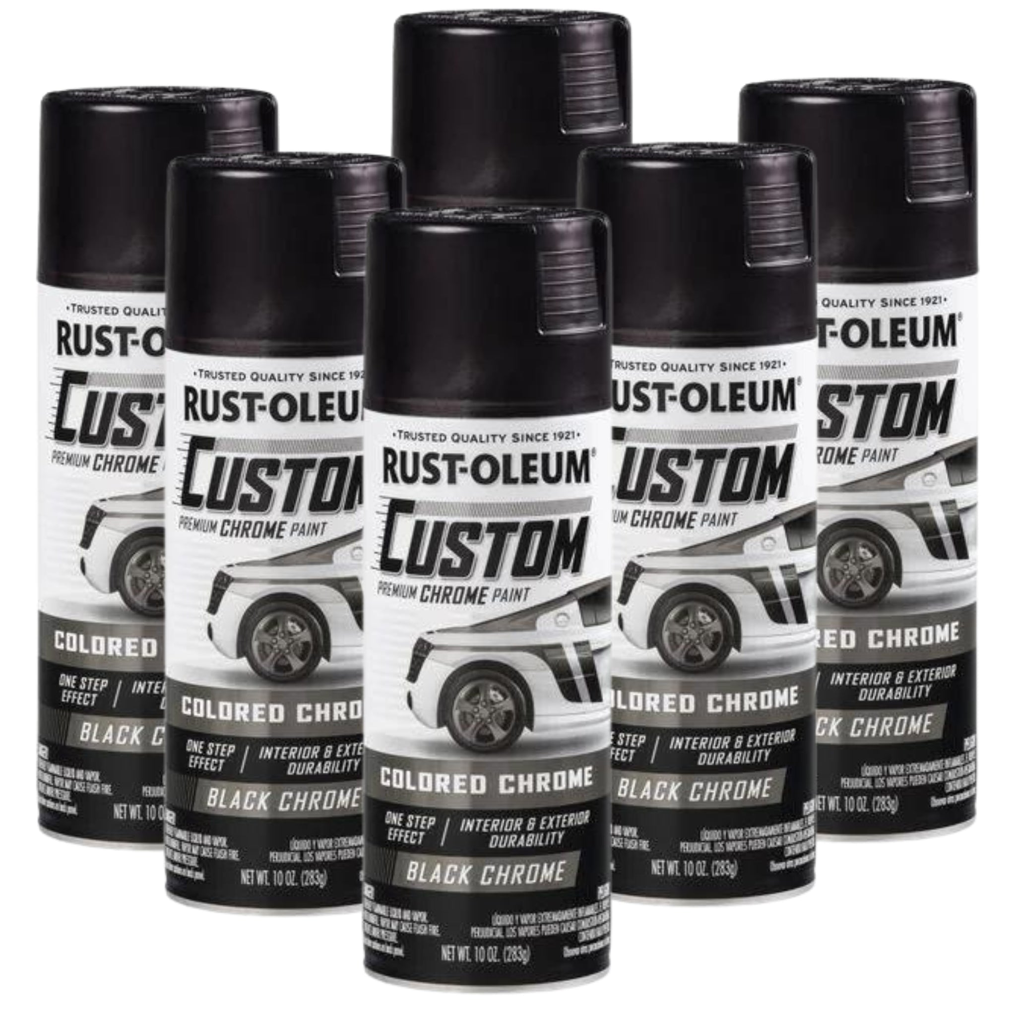 Buy Rust-oleum Custom Lacquer Chrome Black 312g - 343346 (6 Cans ...