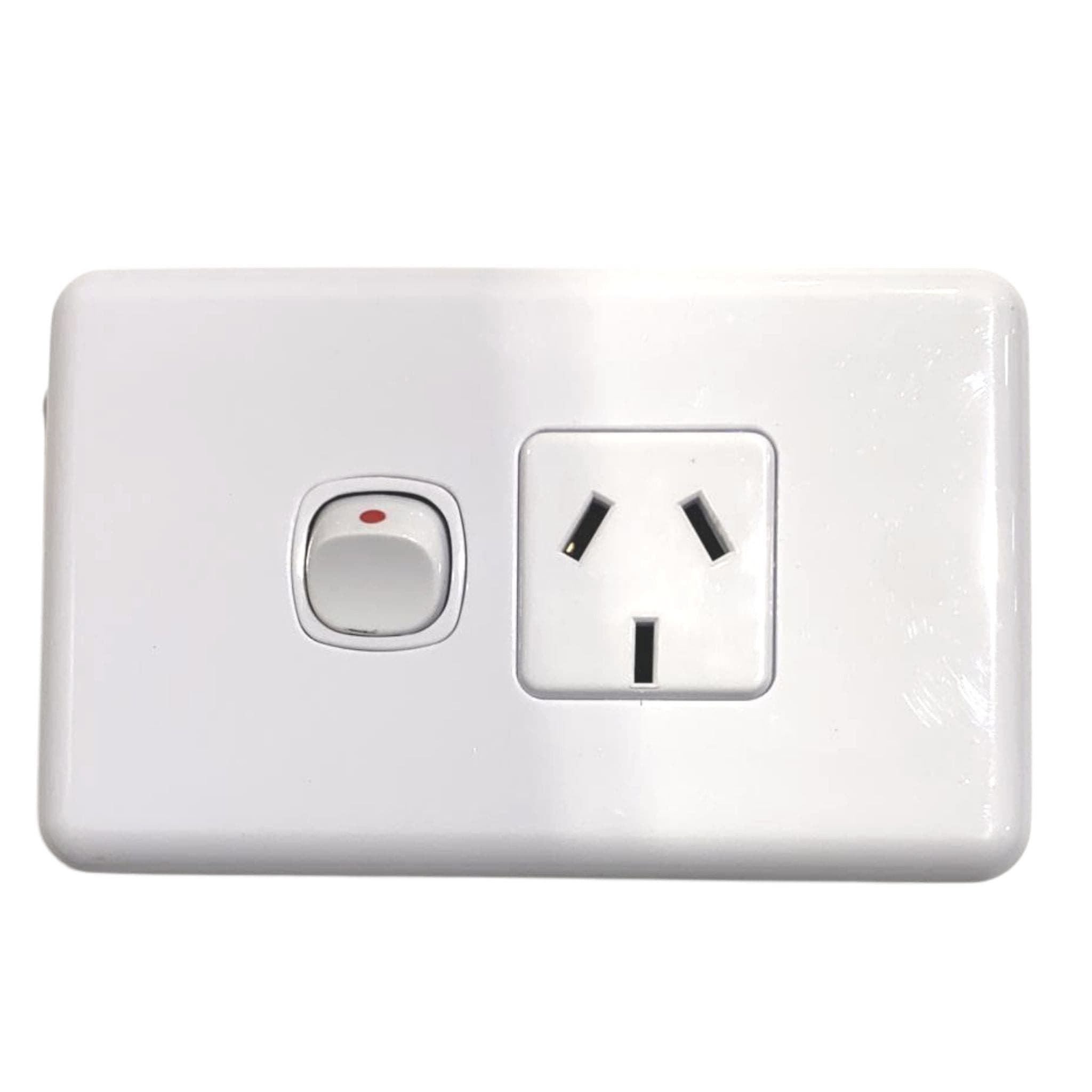 Buy SINGLE POWERPOINT 10AMP HORIZONTAL SINGLE SWITCH SOCKET OUTLET ...