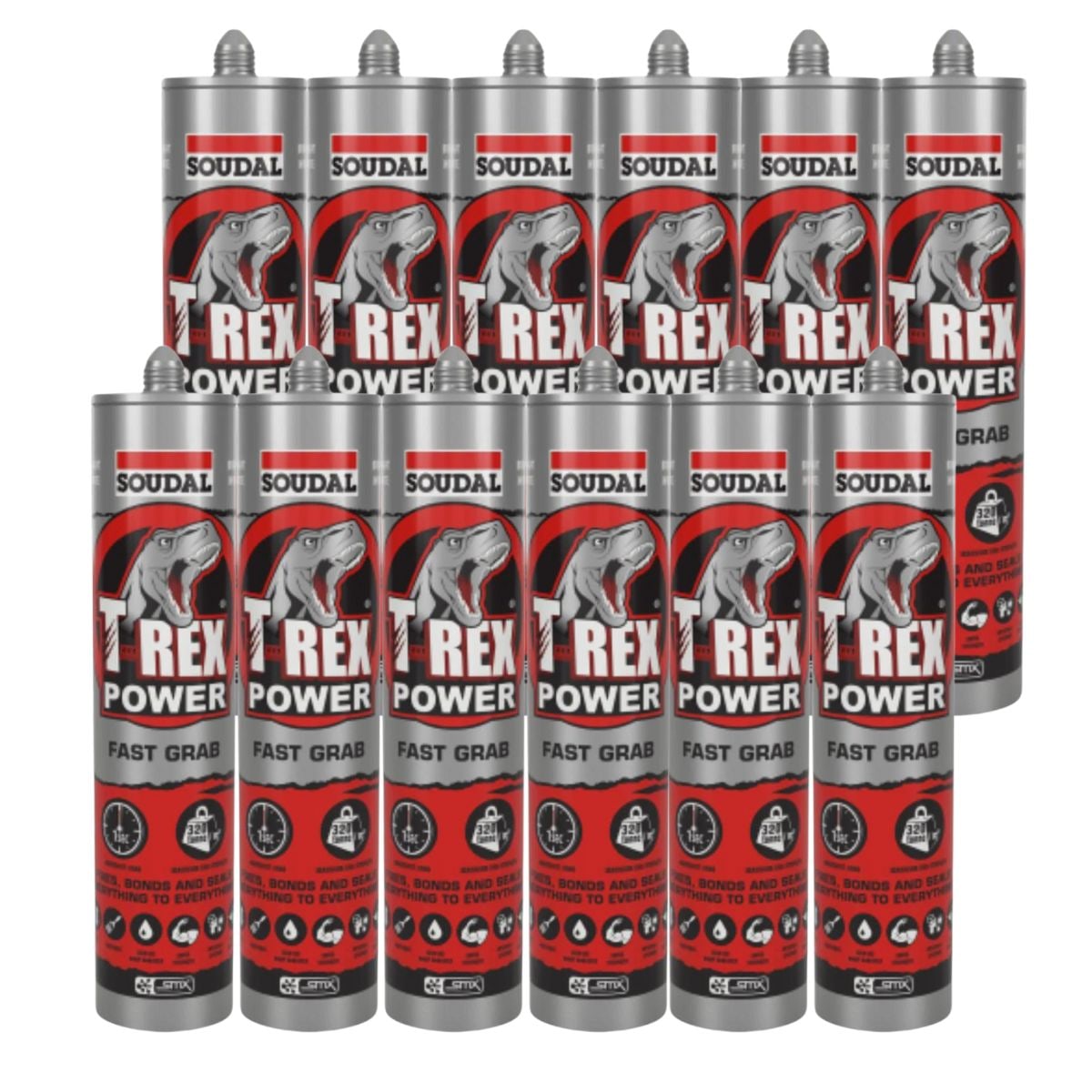 Buy Soudal 121968 T-Rex Power Fast Grab 290ml SMX(R) Polymer Sealant ...