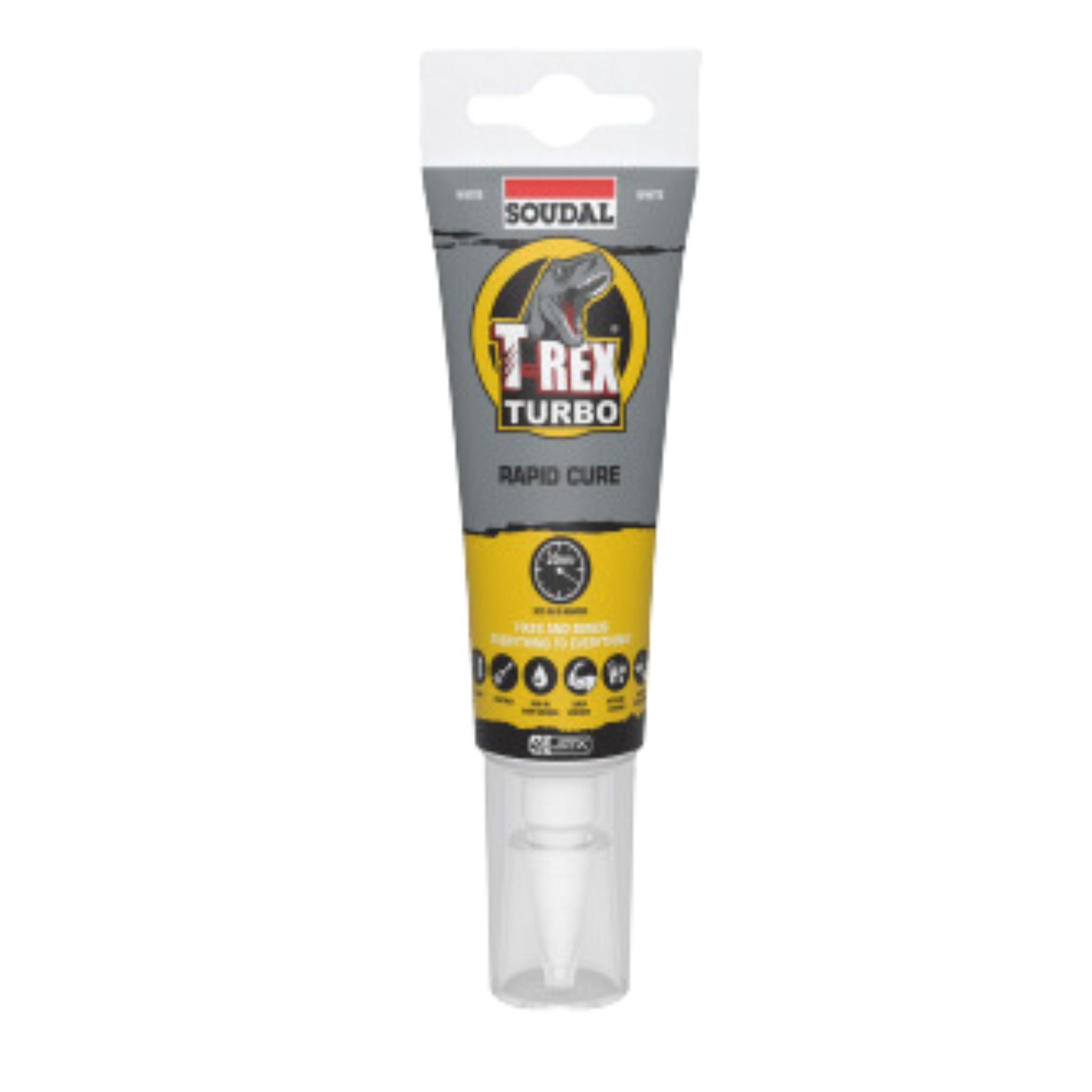 Buy Soudal 132601 T-Rex Turbo Rapid Cure Adhesive Sealant 125mL (White ...