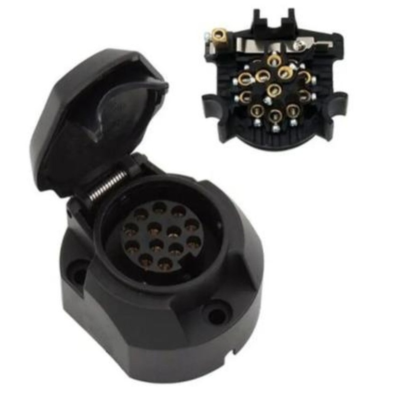 Buy Trailer Plug Connecter Trailer Socket 13 Pin - 12V - TS84 - MyDeal