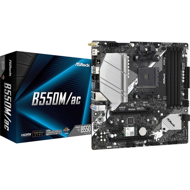Buy ASRock B550M/AC Desktop Motherboard - AMD B550 Chipset - Socket AM4 ...