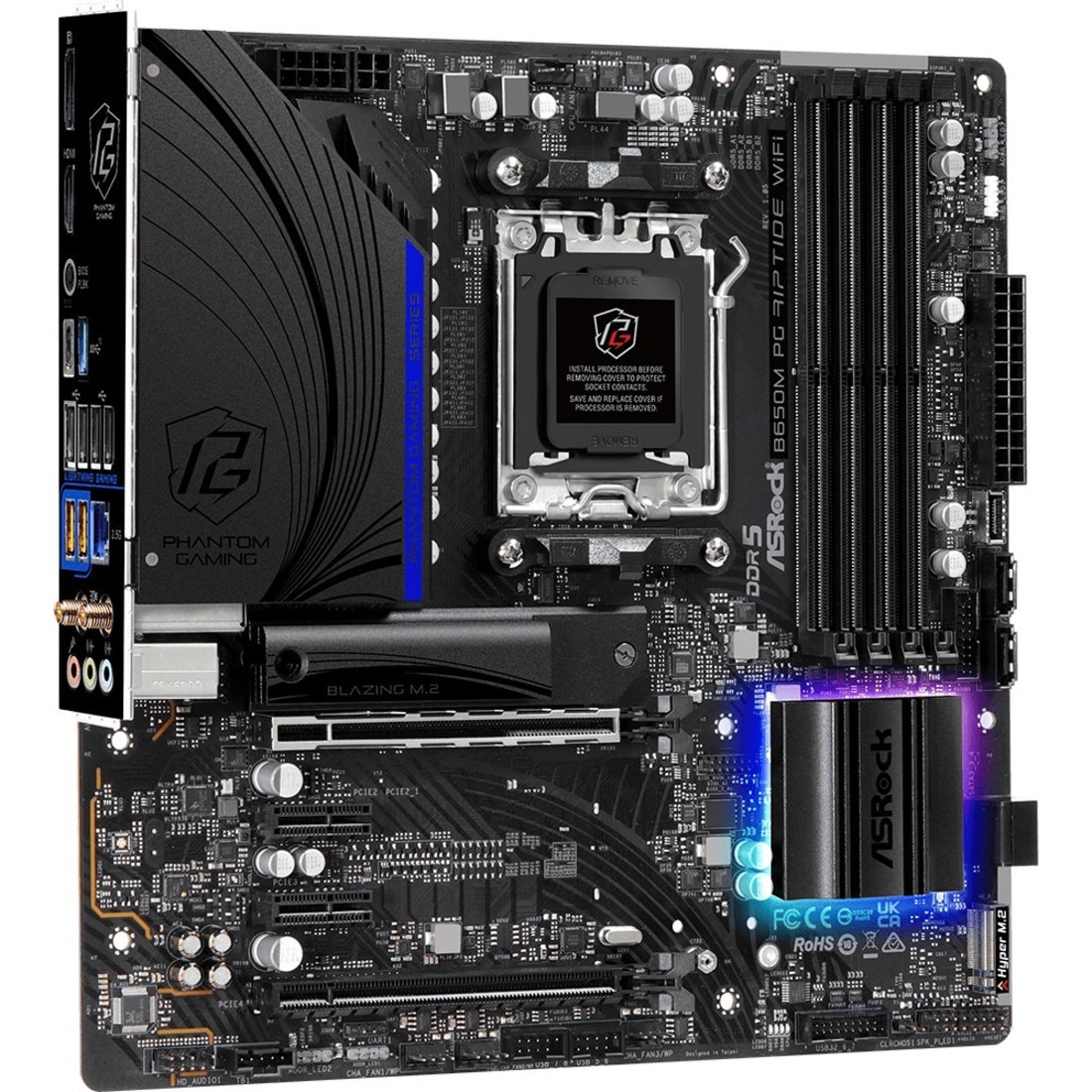 Buy ASRock B650M PG RIPTIDE WIFI Gaming Desktop Motherboard - AMD B650 ...