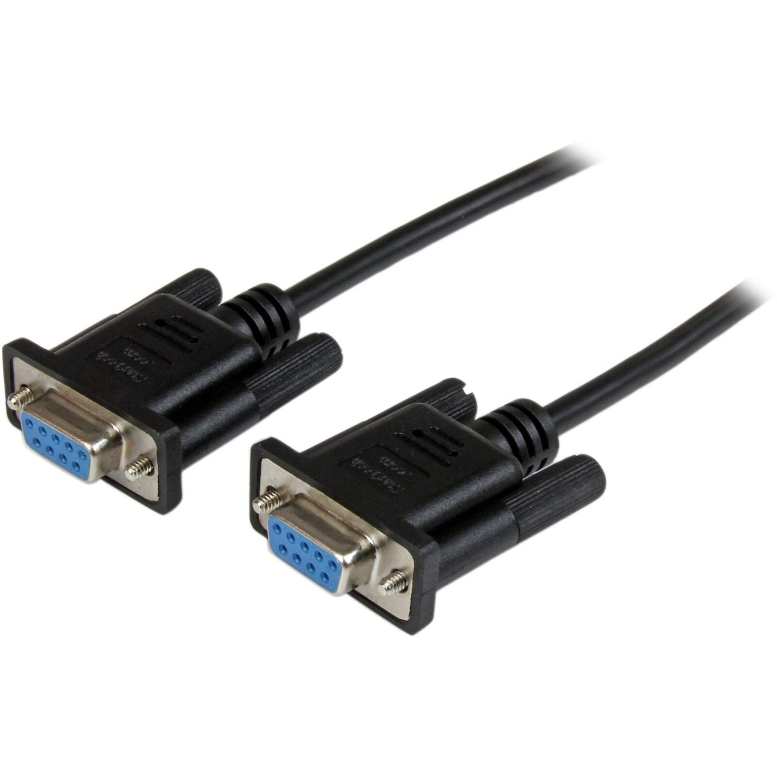 Buy StarTech.com 2m Black DB9 RS232 Serial Null Modem Cable F/F - First End: 1 x 9-pin DB-9 RS ...