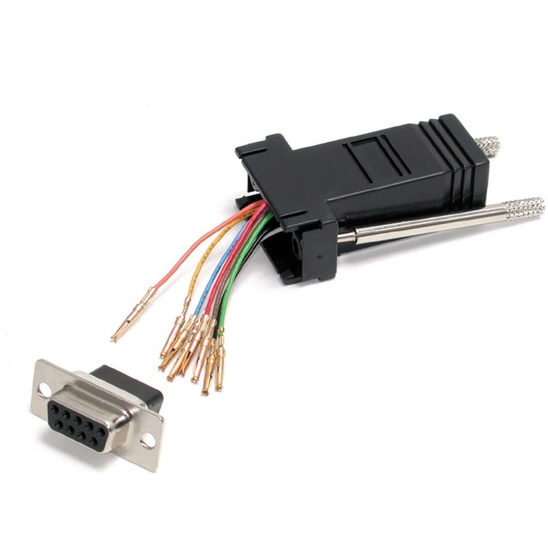 Buy StarTech.com DB9 to RJ45 Modular Serial Adapter - Black - 1 x 9-pin ...