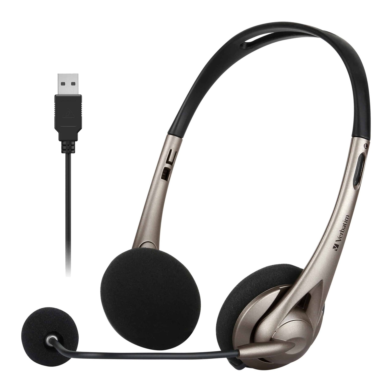 Buy Verbatim Multimedia Headset with Boom Mic Headphone, Volume Control ...
