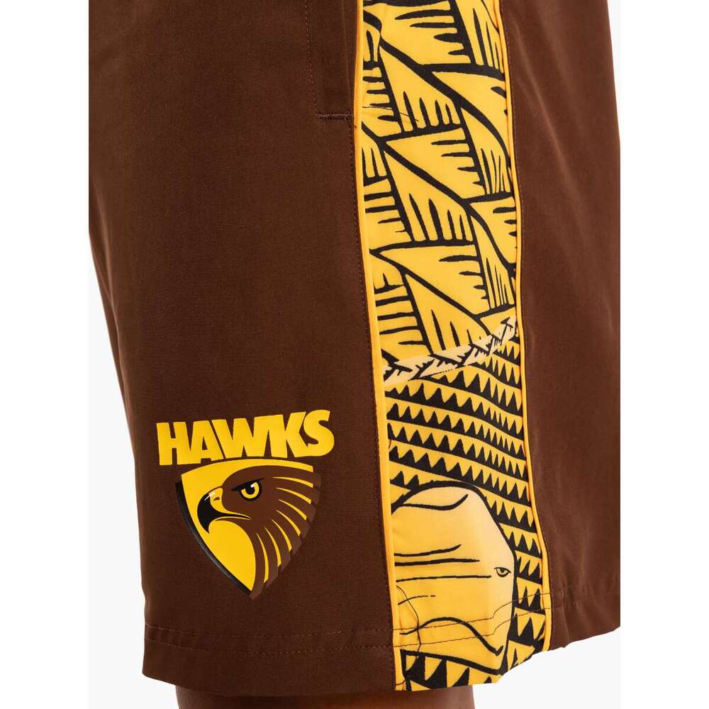 Buy Hawthorn Hawks 2024 Indigenous Training Shorts - MyDeal Australia