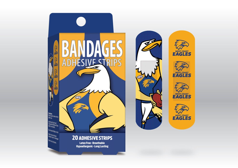 Buy West Coast Eagles Mascot Adhesive Bandages - MyDeal Australia