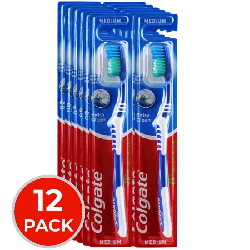 Buy 12 x Colgate Toothbrush Extra Clean Medium Assorted Colours - MyDeal