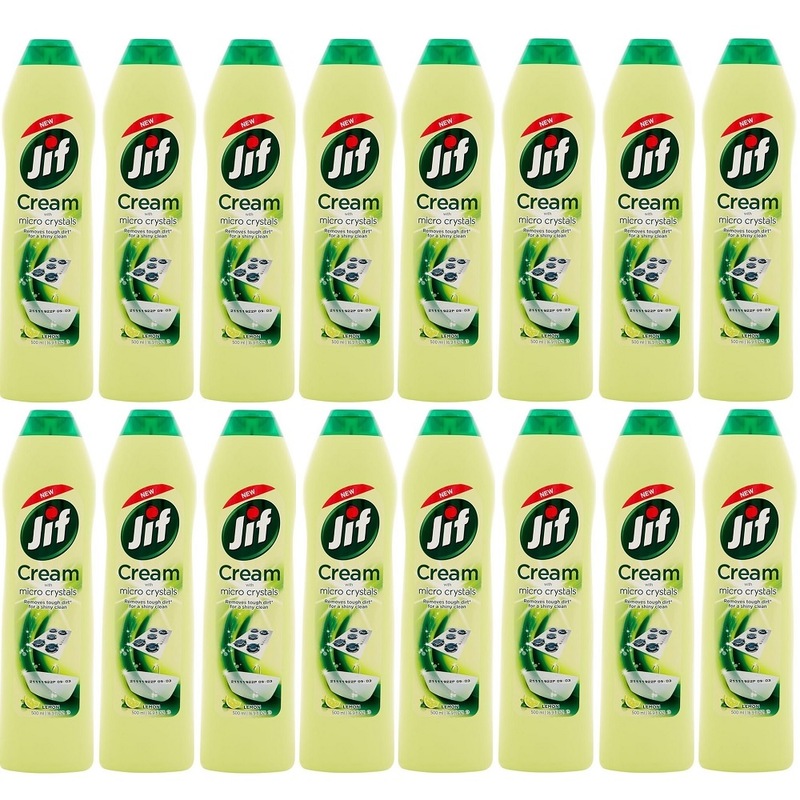 Buy 16 x Jif Cream Lemon With Micro Crystals 500mL - MyDeal