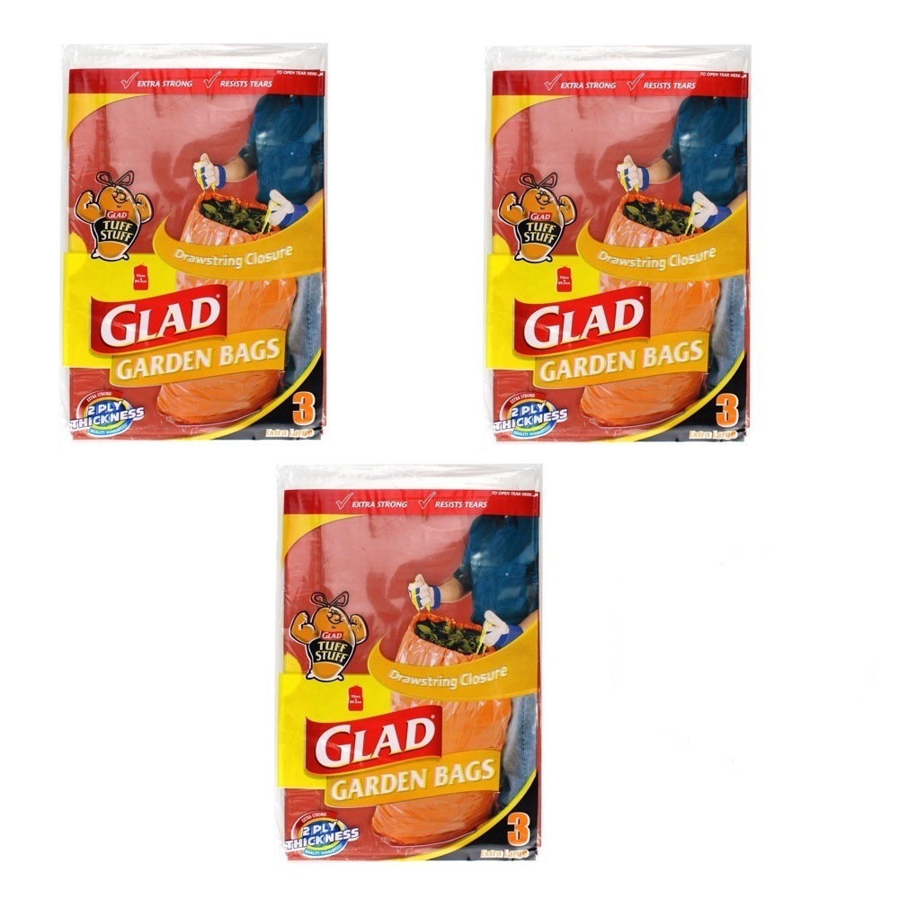 Buy 3 x GLAD Garden Bags Extra Strong Extra Large PK3 - MyDeal Australia