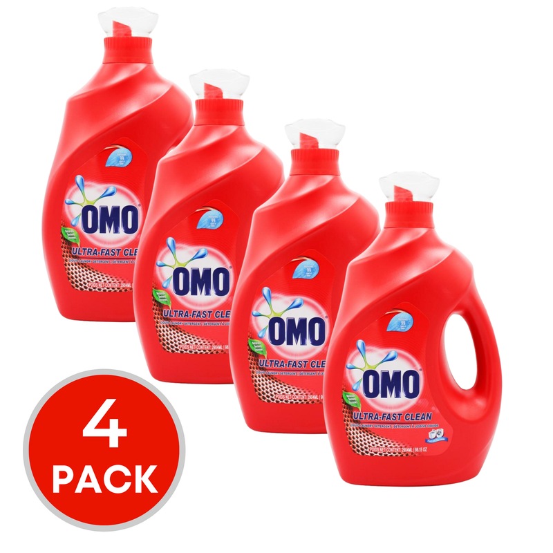 Buy 4 x OMO Laundry Liquid Detergent Ultra Fast Clean 2.9L (2904mL ...