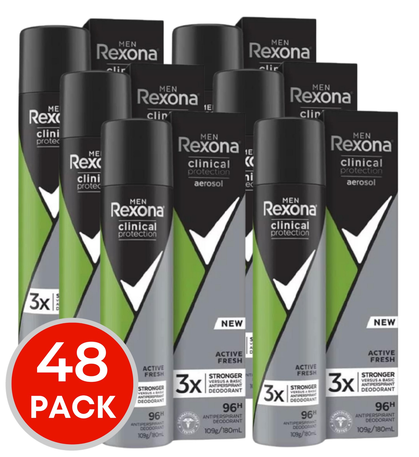 Buy 48 x Rexona Clinical Protection Antiperspirant Deodorant Active ...