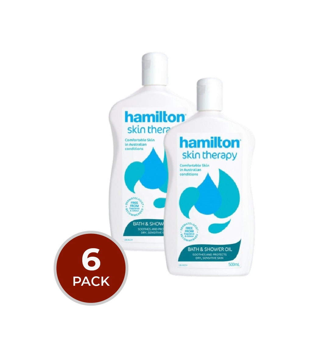 Buy 6 x Hamilton Skin Therapy Bath & Shower Oil 500mL - MyDeal Australia