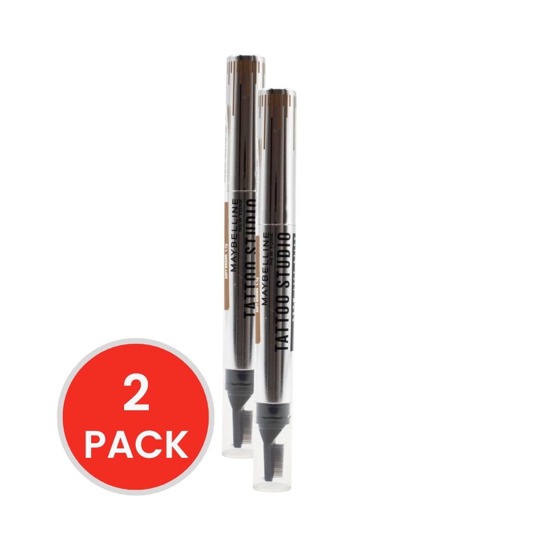Buy MAYBELLINE 1.1g BROW LIFT STICK TATTOO STUDIO SOFT BROWN 255 (2x ...