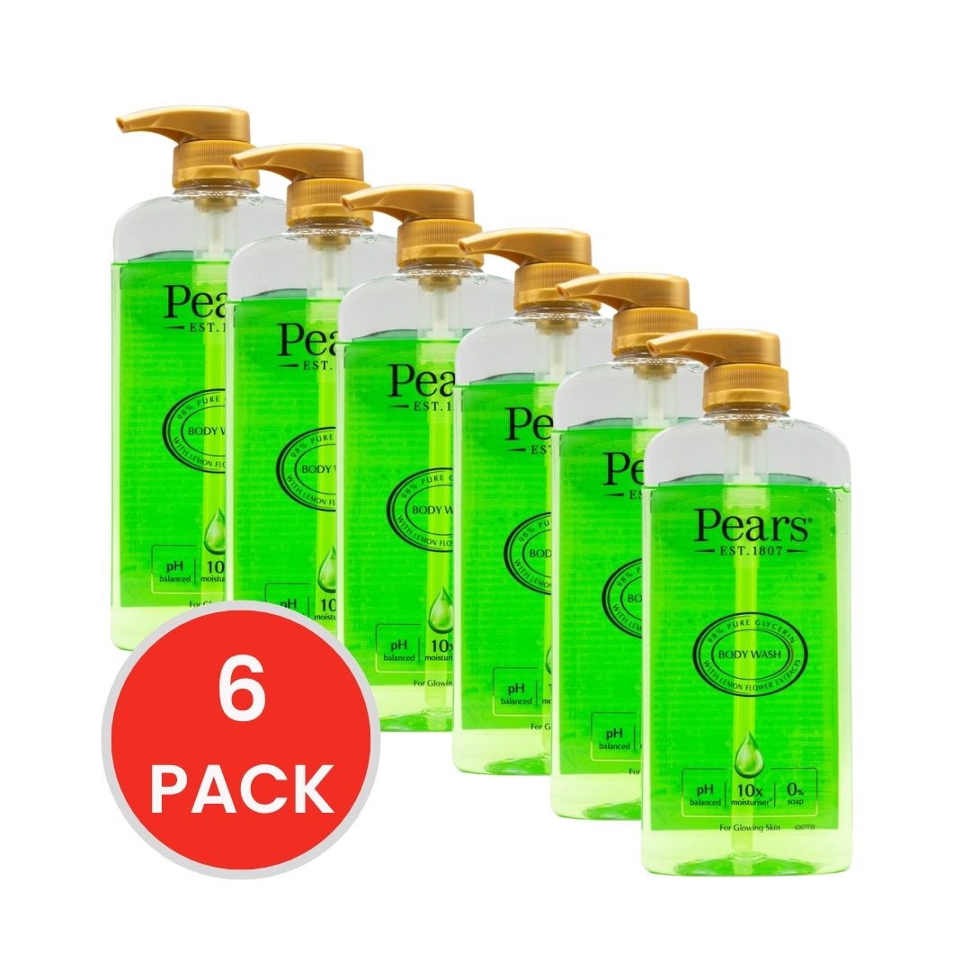 Buy Pears 500ml Body Wash Pk Balanced For Glowing (6x Pack) Skin With ...