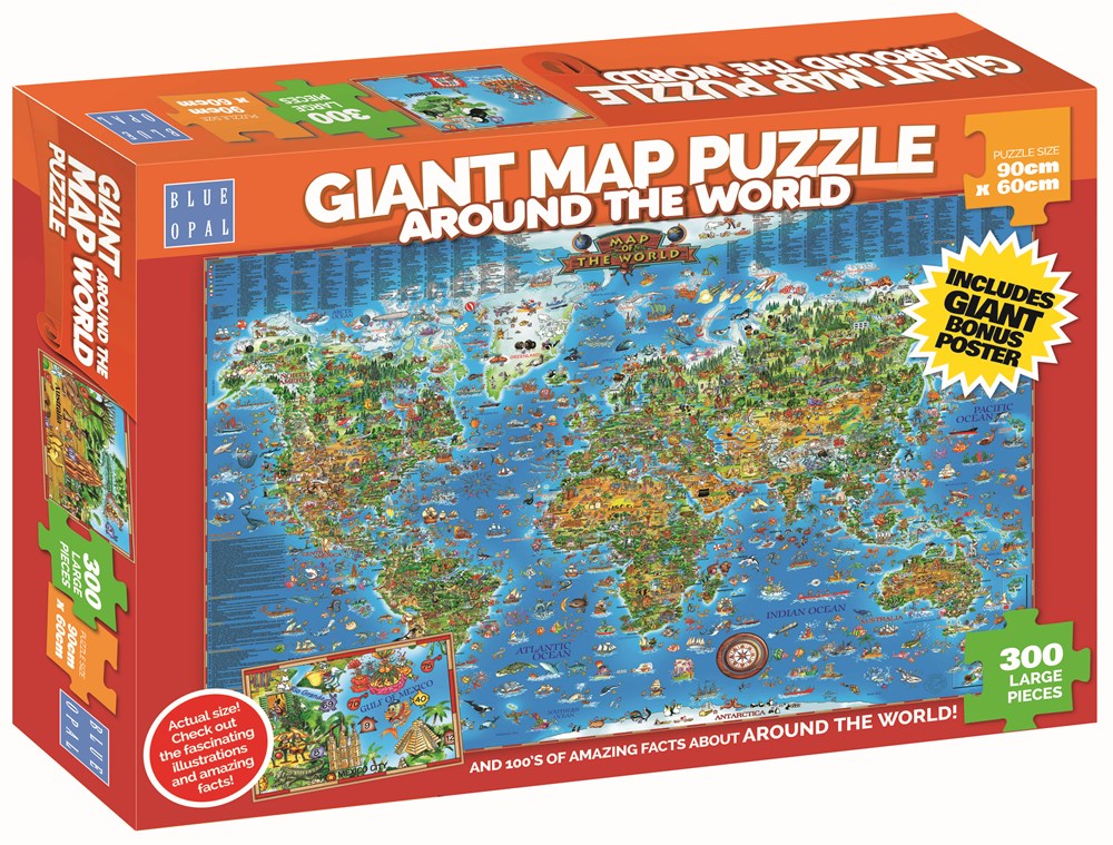 Buy 300pc Around the World Giant Map - MyDeal Australia