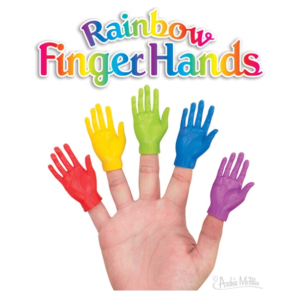 Buy Archie McPhee - Rainbow Hand Finger Puppets - MyDeal Australia