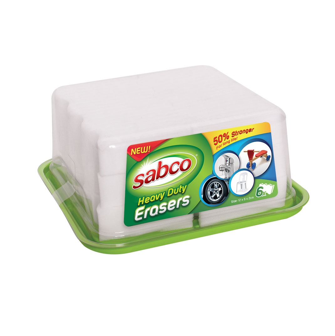 Buy 6(pk) Sabco Heavy Duty Eraser Pad for cleaning wall scruff marks ...