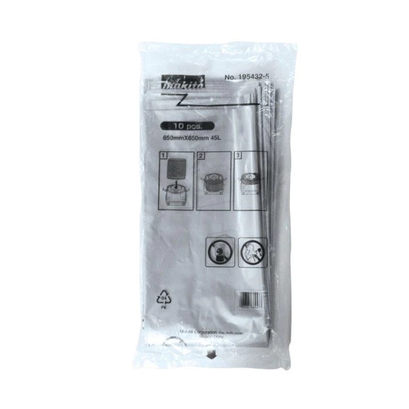 Buy Makita Plastic Tub Liner (10Pk) to suit DVC155 / DVC150 / DVC860L (195432-5) - MyDeal