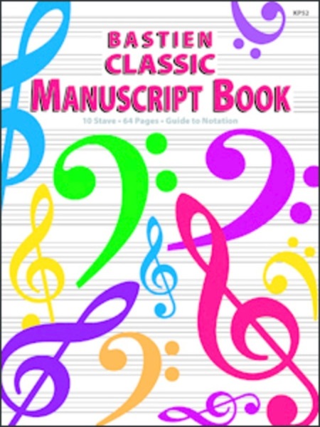 Buy Classic Manuscript Book 10 Staves 64 Pages - MyDeal Australia