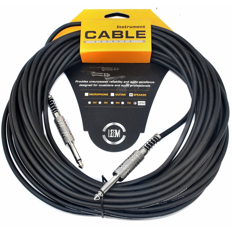 Buy Leem 50ft Speaker Cable (1/4" Straight TS - 1/4" Straight TS) - MyDeal