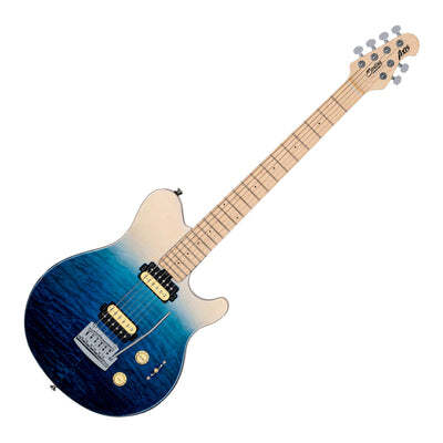 Buy Sterling by Music Man S.U.B. Axis AX3 Quilted Maple, Spectrum Blue ...