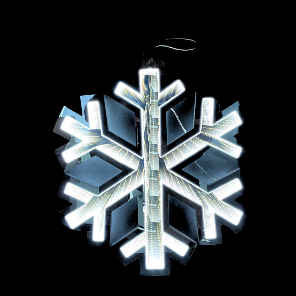 Buy Infinity LED Mirror Light Hanging Snowflake Small White 40cm ...