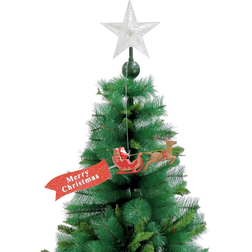 Buy Tree Topper Flying Santa Sleigh Reindeer - MyDeal Australia