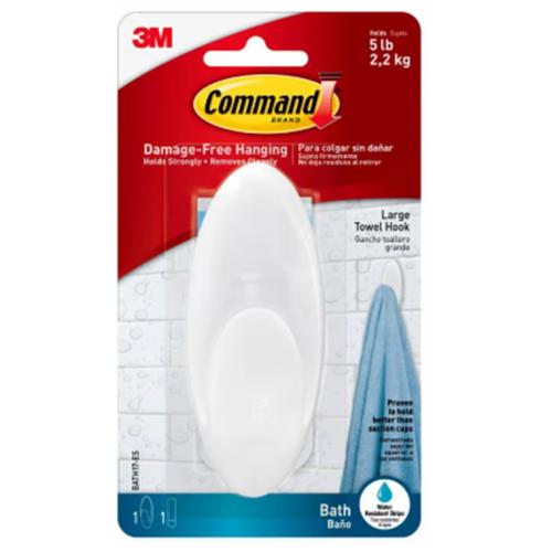 Buy 3M 11170 Command Towel Hook BATH17-ES Large Frosted [7000144760] - MyDeal Australia