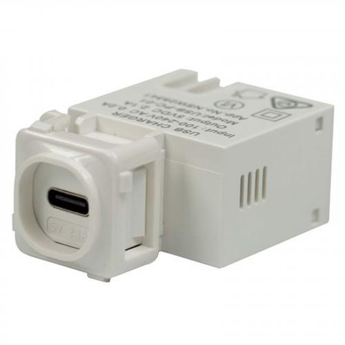 Buy Dynamix AV-USB-PC-01 USB-C 2.1A Keystone Charging Mech. Input: 100 ...