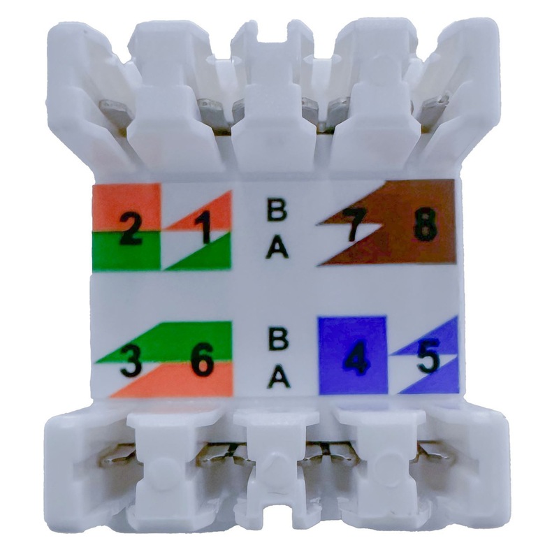 Buy Dynamix FP-C6-008V2 Cat6 UTP Keystone RJ45 Jack for 110 Face Plate ...