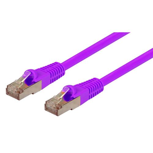 Buy Dynamix PLP-AUGS-1 Cat6A RJ45 Patch Lead - 1m - Purple S/FTP ...