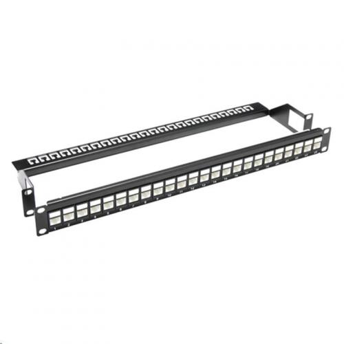 Buy Dynamix PP-C6AUTP-24 Cat6A 180deg Unshielded Keystone patch panel ...