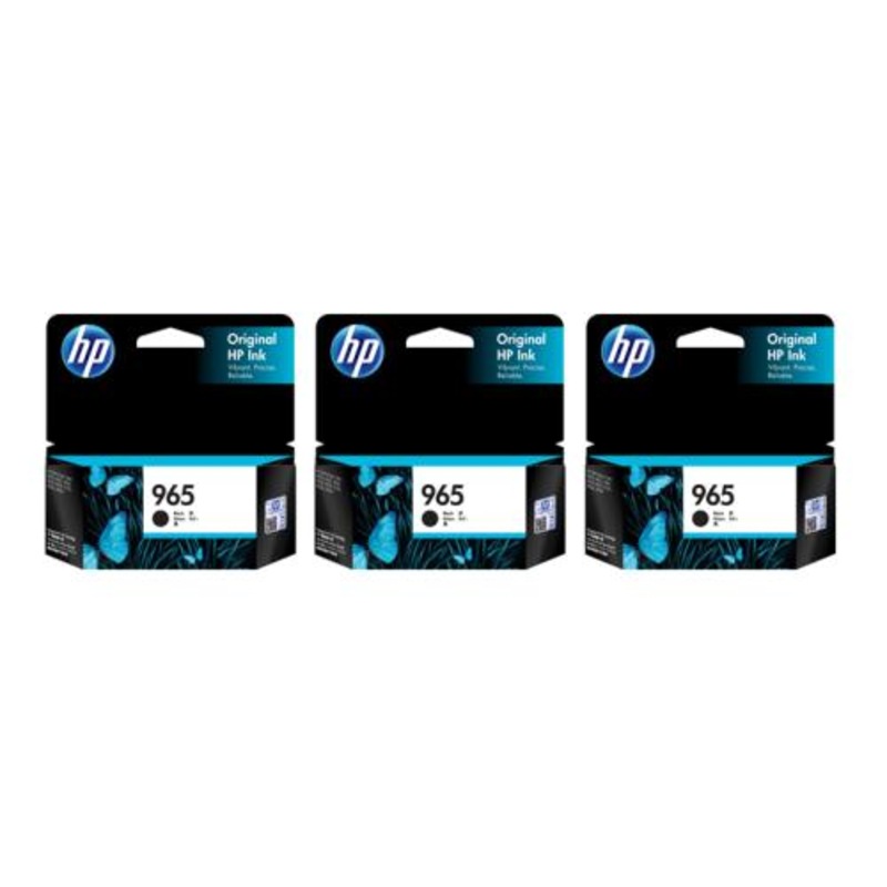 Buy HP 965 Black, (3 pcs) Yield 1000 pages for OfficeJet Ink Value Pack ...