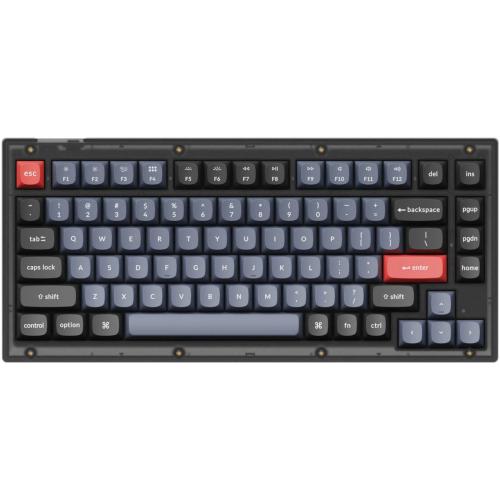 Buy Keychron V1-C3 V1 ANSI 75% Layout 84 Key Frosted Black Full ...