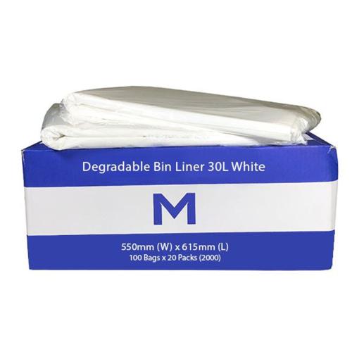 Buy Matthews MPH2030 FP Recycled Bin Liner 30L - White, 550mm x 615mm x 11mu (2000) 100 Bags ...