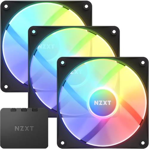 Buy NZXT F120 Core RGB Black 120mm RGB Fan, 3 pack, with RGB lighting ...