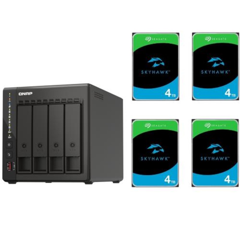 Buy QNAP QVP-41C NVR with 4x Seagate Skyhawk 4TB Surveillance HDD ...