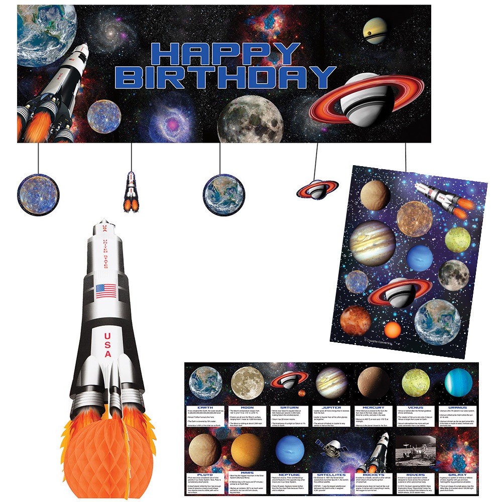 Buy Space Happy Birthday Party Pack - MyDeal Australia