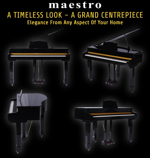 Buy Maestro MGPX800PB Digital Compact Grand Piano - 88-Key Weighted ...