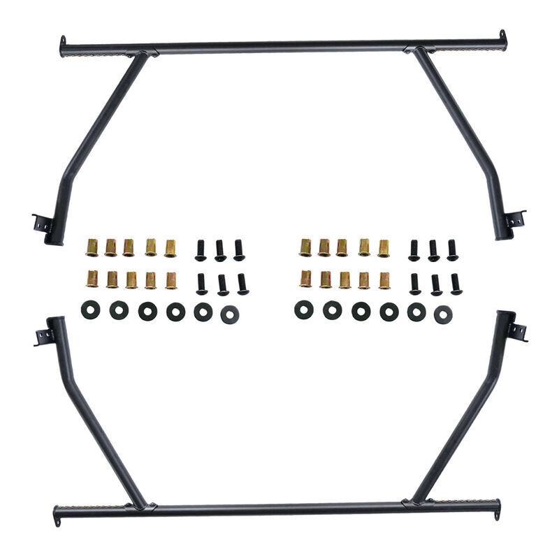 Buy 2 Pcs Front & Rear Black Steel Adjustable UTE Tub Ladder Rack Roll ...