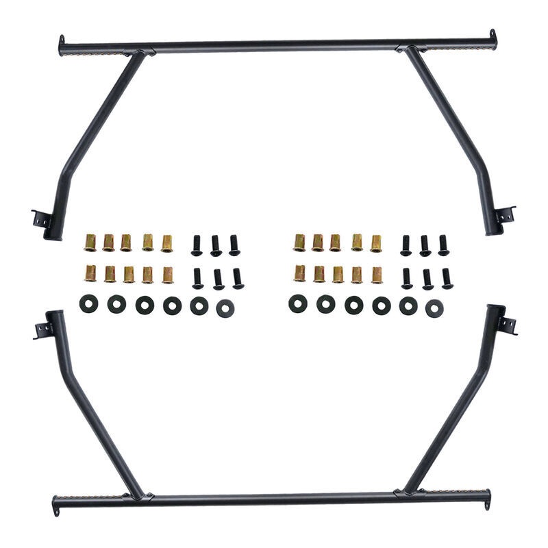 Buy 2 Pcs Front & Rear Black Steel Adjustable UTE Tub Ladder Rack Roll ...