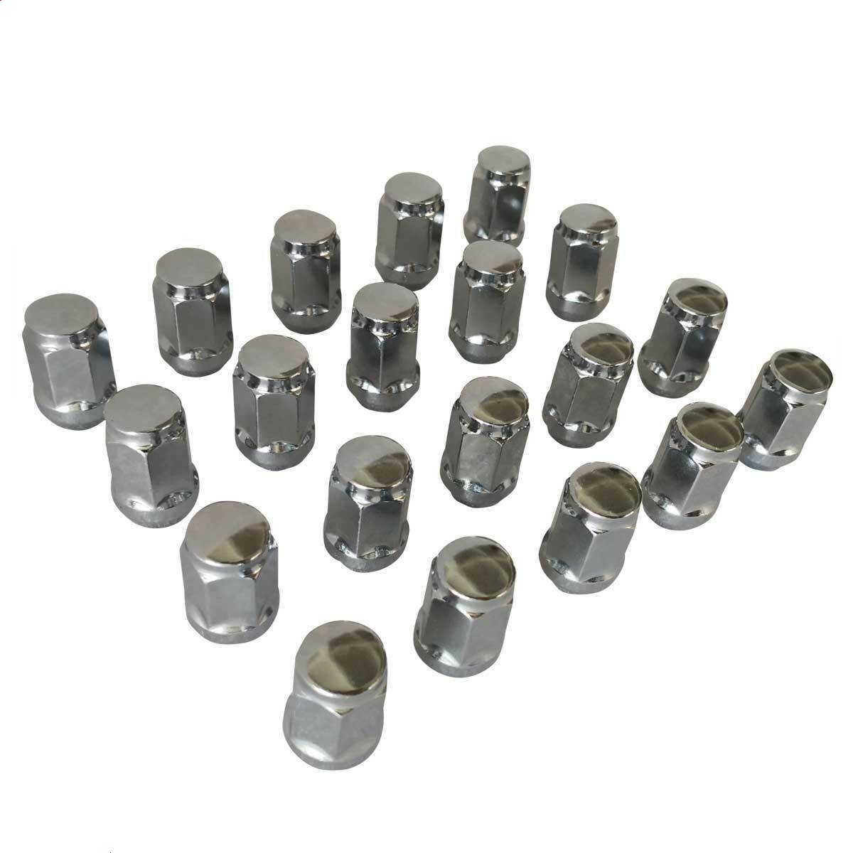 Buy 20 pcs Tapered Chrome Alloy Wheels Rim Nuts 12 x 1.5 Fit For Mazda ...
