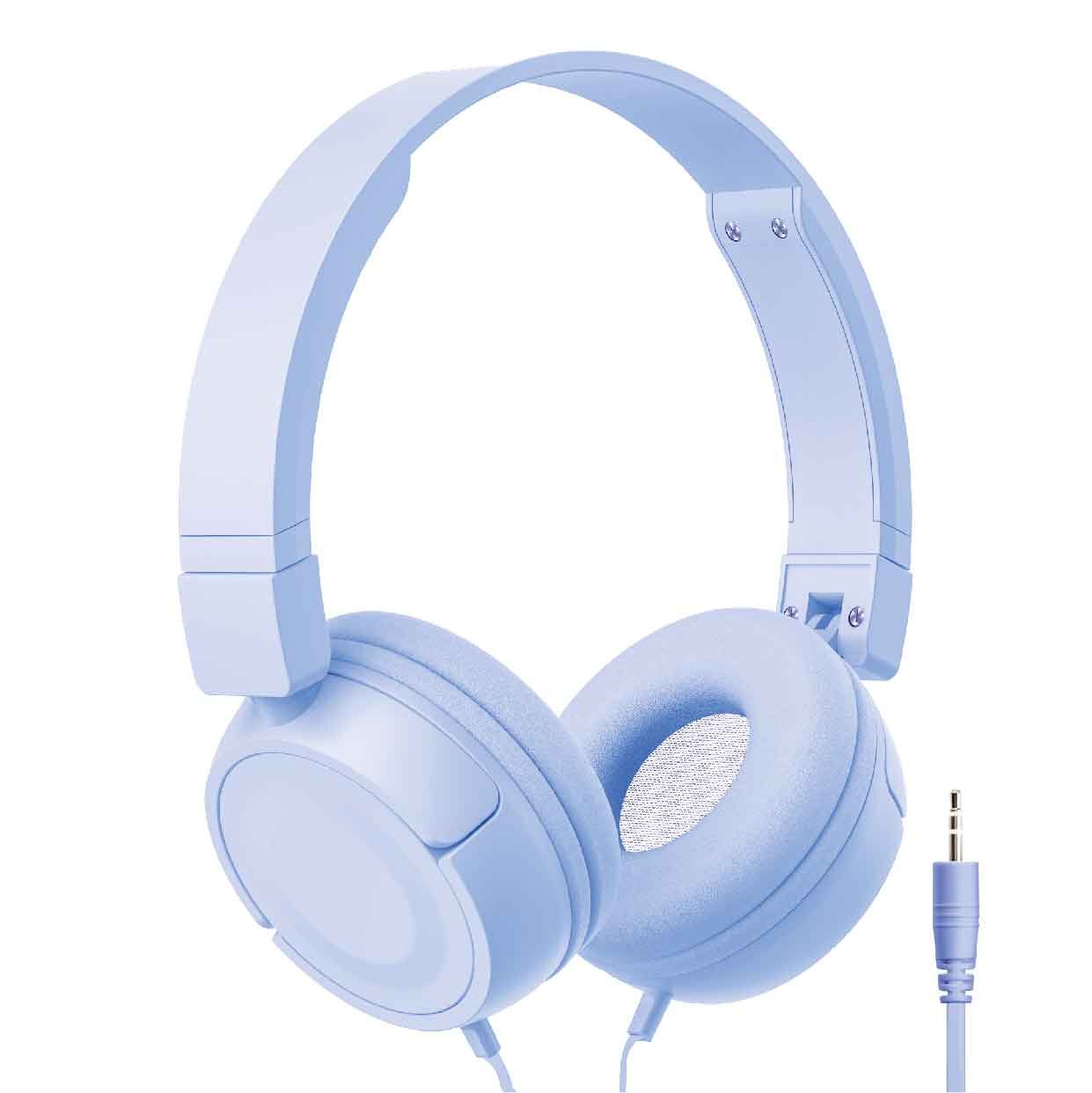 Buy Laser Blue On-Ear Wired Headphones - Ergonomic Foldable Design for ...