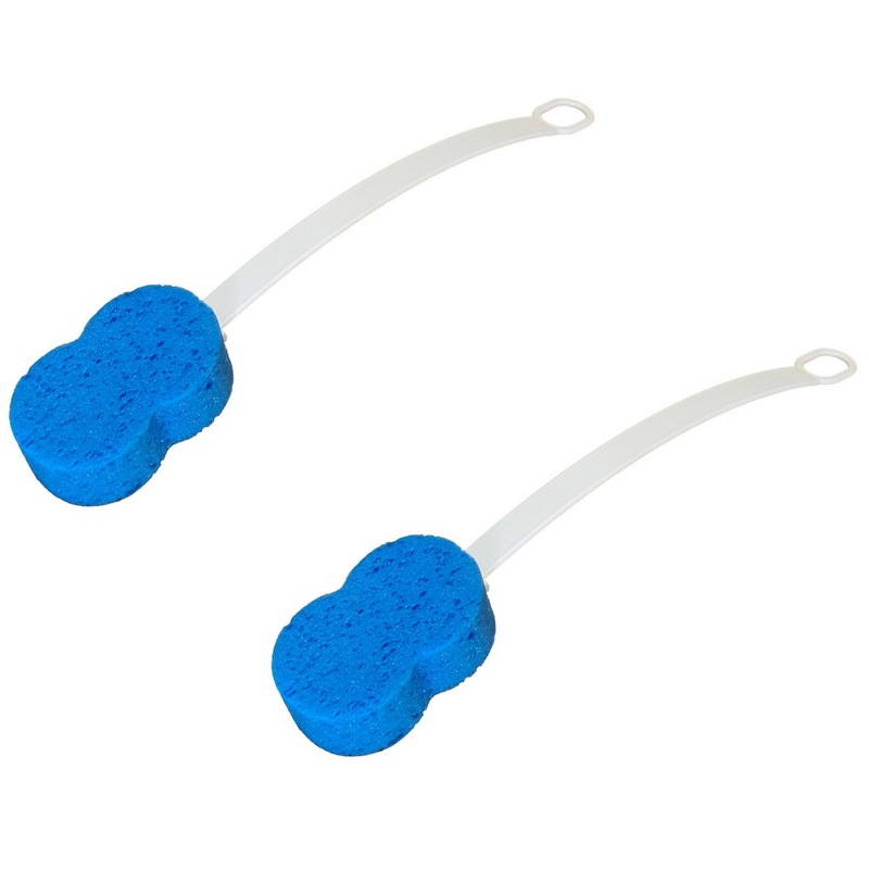 Buy 2 x Long Handled Shower Bath Sponge - MyDeal