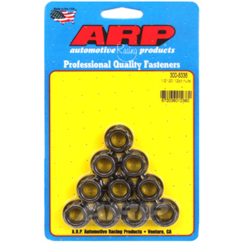 Buy ARP 12-Point Nut Chrome Moly Black Oxide 1/2" UNF Thread 5/8 ...