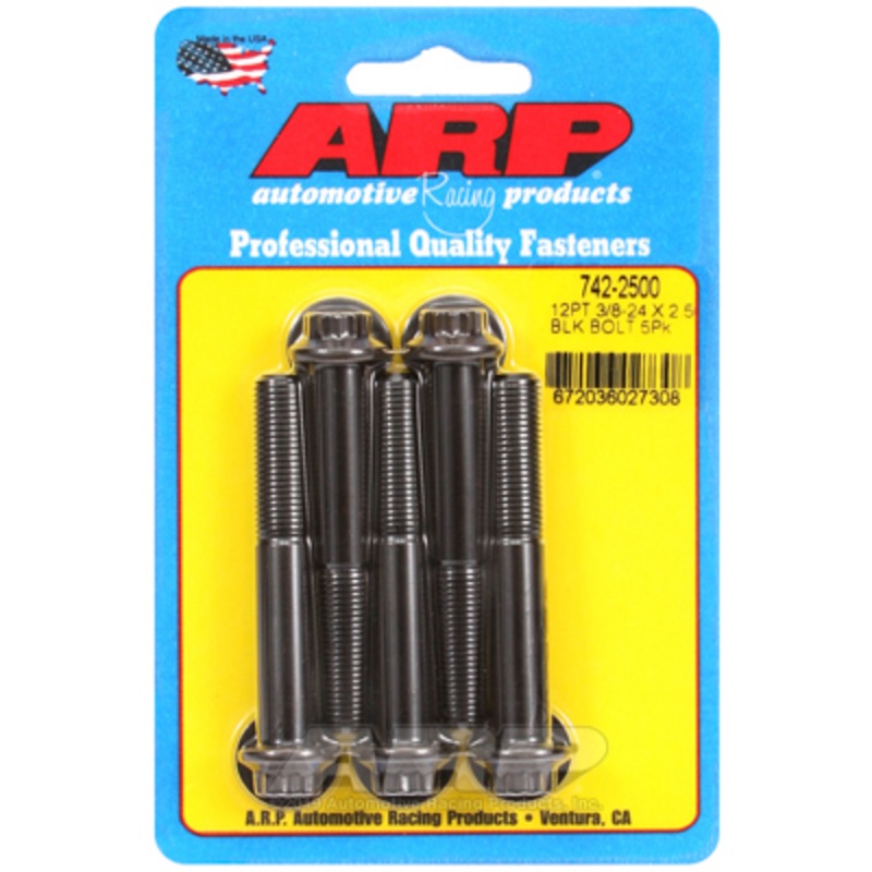 Buy ARP 5-Pack Bolt Kit 12-Point Head Black 3/8" UNF x 2.500" UHL 3/8 ...