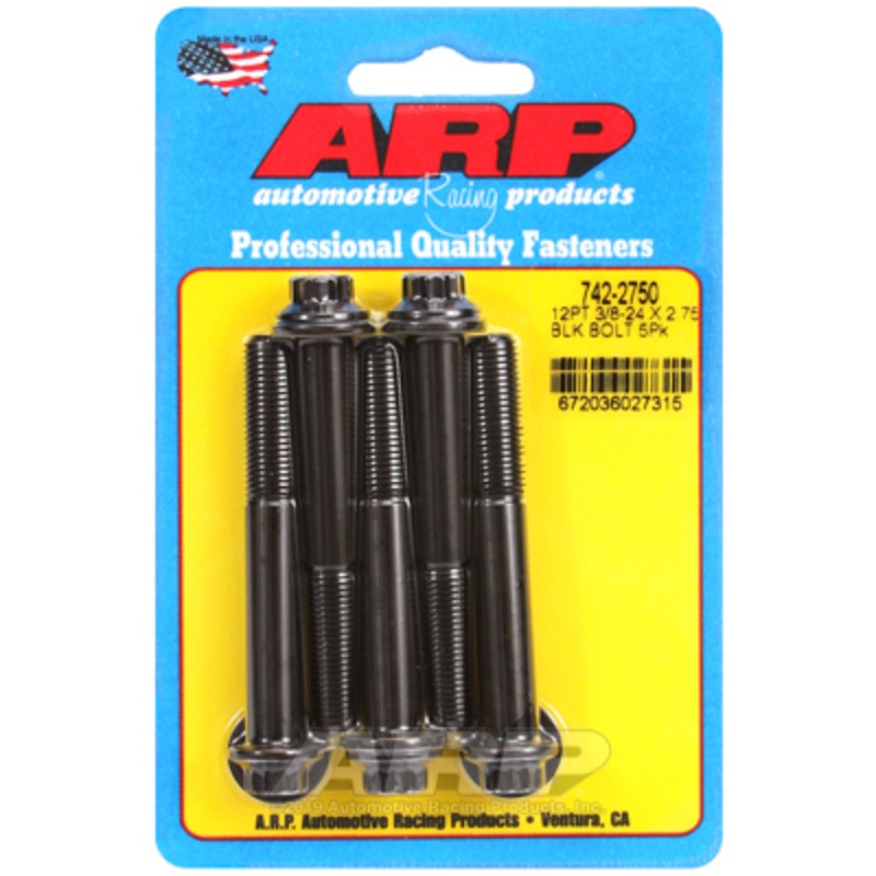 Buy ARP 5-Pack Bolt Kit 12-Point Head Black 3/8" UNF x 2.750" UHL 3/8 ...